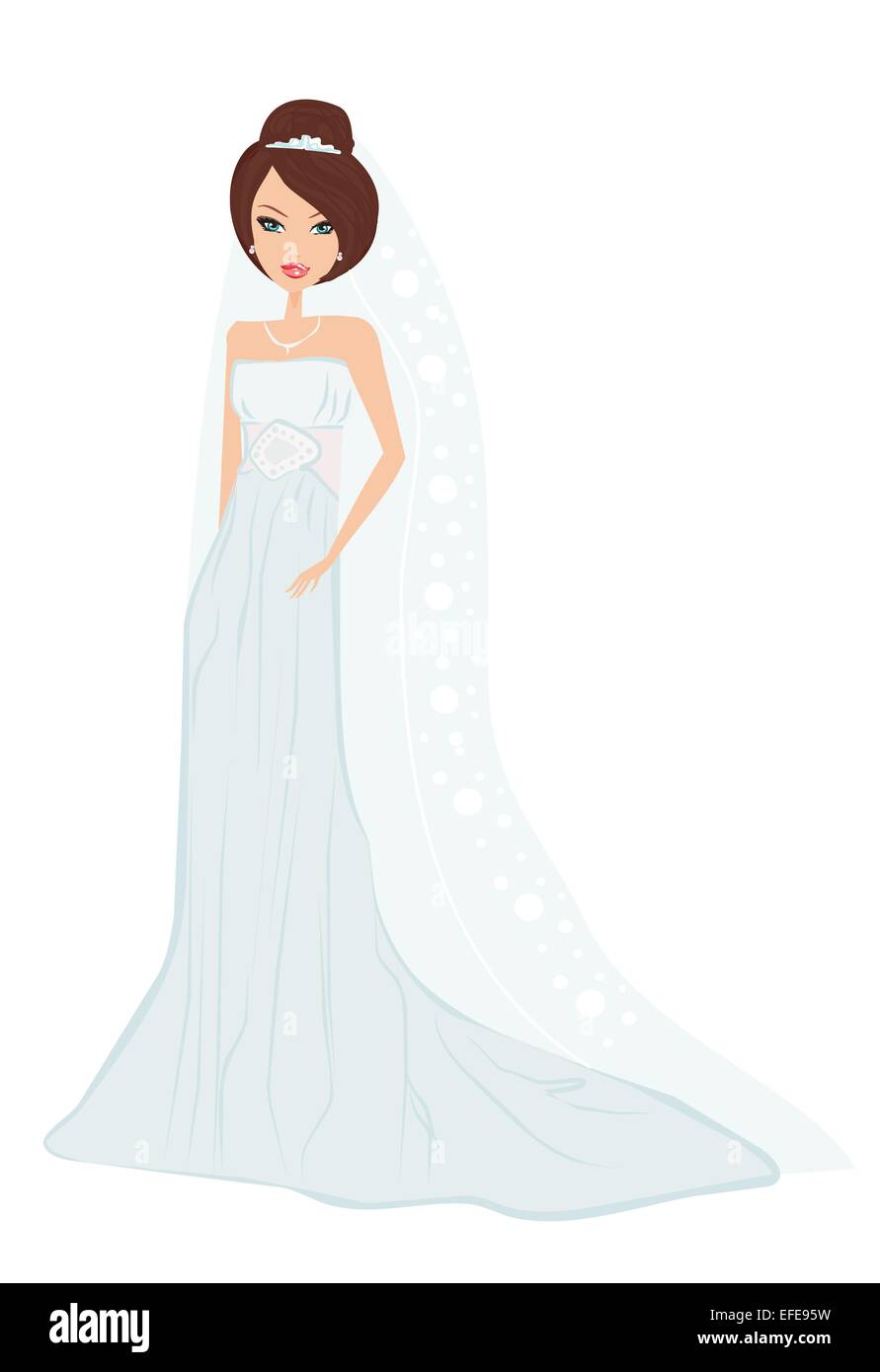 Beautiful bride card Stock Vector Image & Art - Alamy