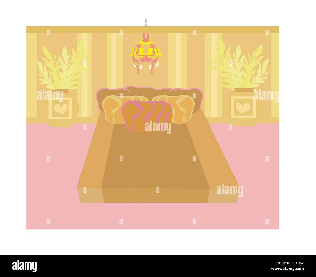 Bedroom interior vector Stock Vector Image & Art - Alamy