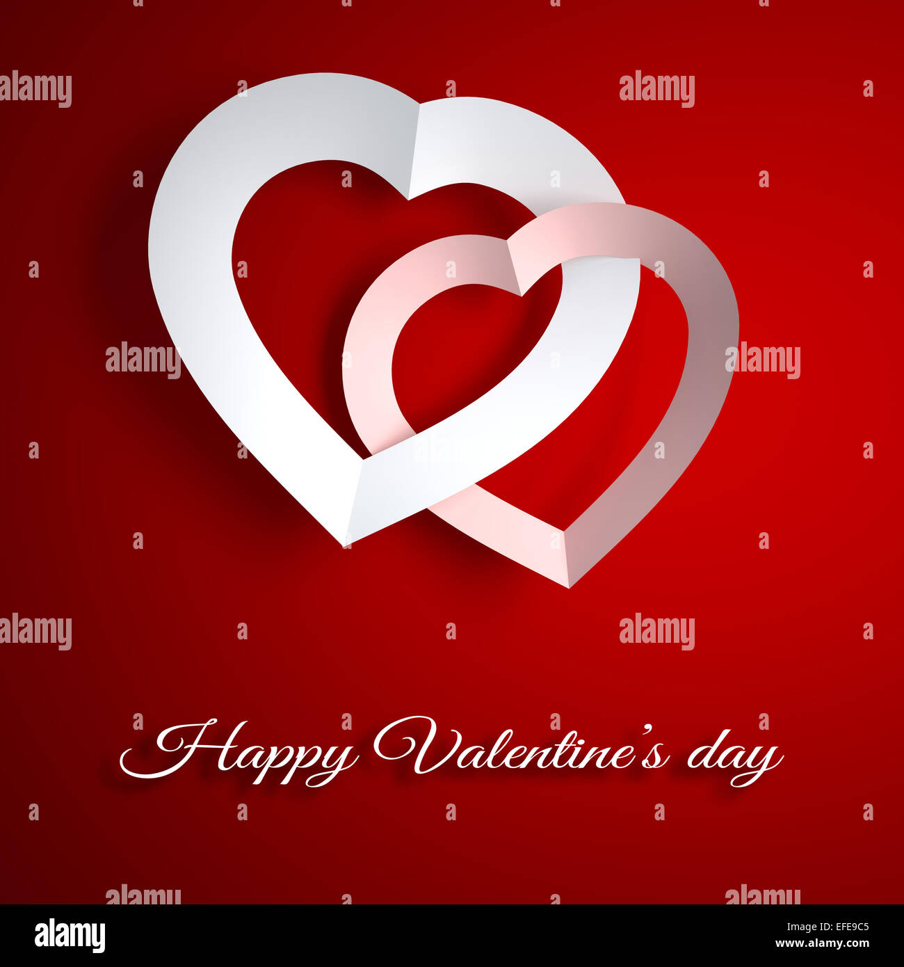 valentine's day card with 3d heart Stock Photo - Alamy