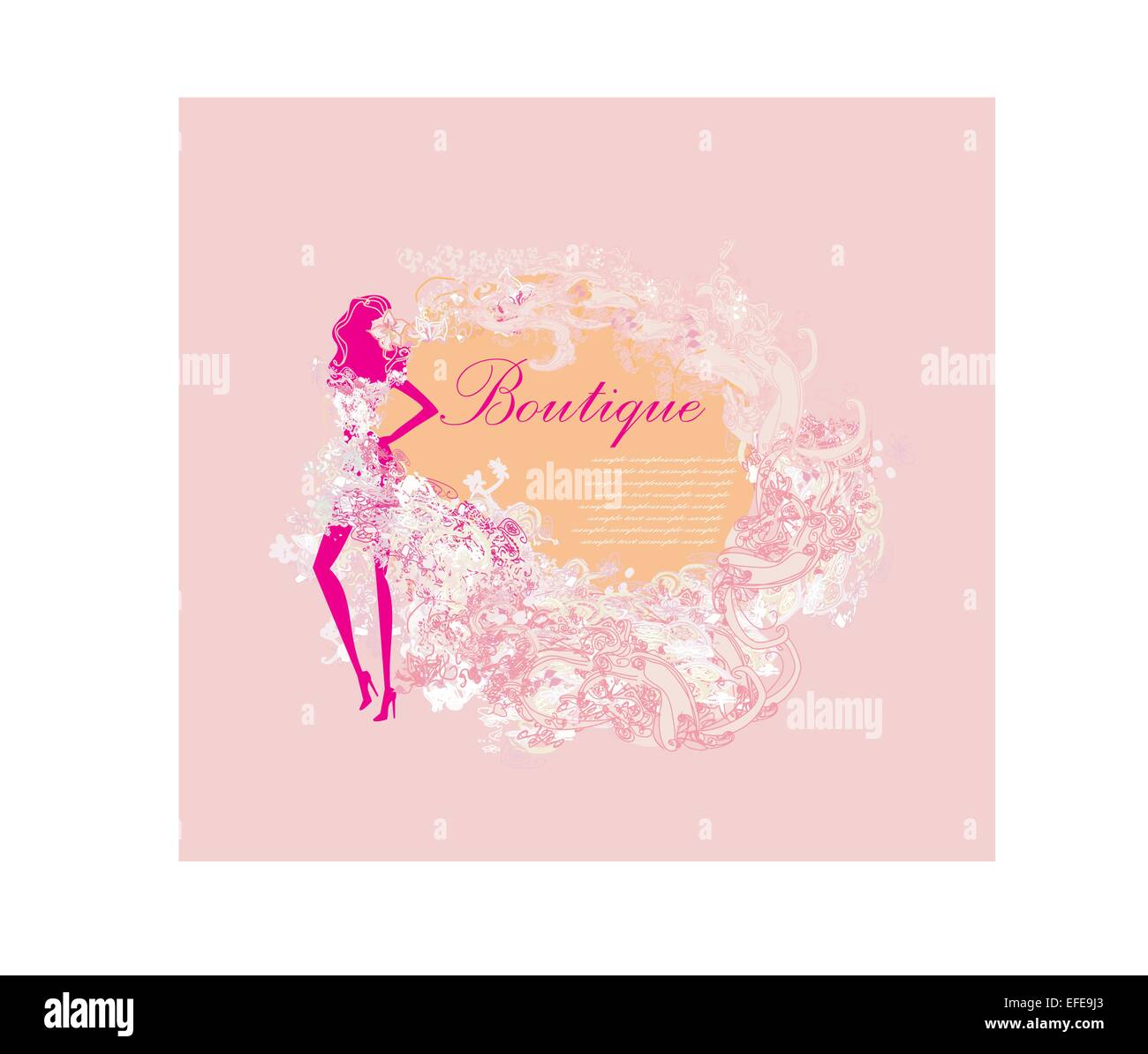 Abstract Beautiful floral Woman silhouette Stock Vector Image & Art - Alamy