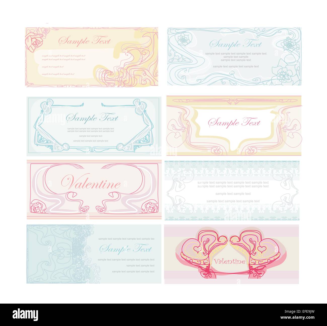 Set of various business cards Stock Vector Image & Art - Alamy