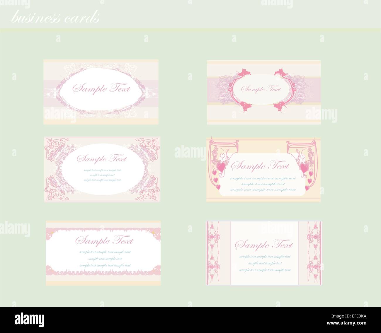 Set of various business cards Stock Vector Image & Art - Alamy