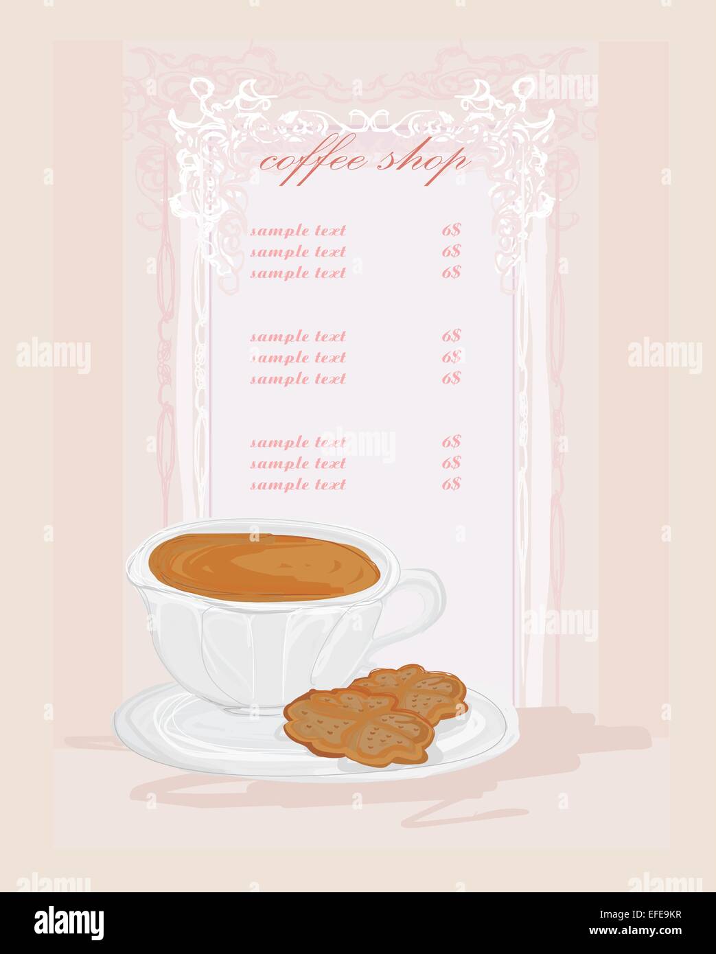 menu coffee shop card Stock Vector Image & Art - Alamy