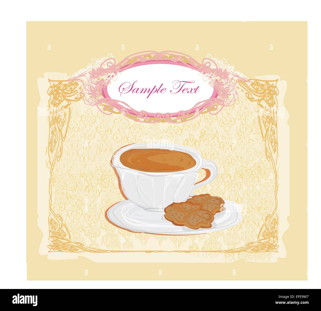 Cup of coffee with abstract design elements Stock Vector Image & Art ...