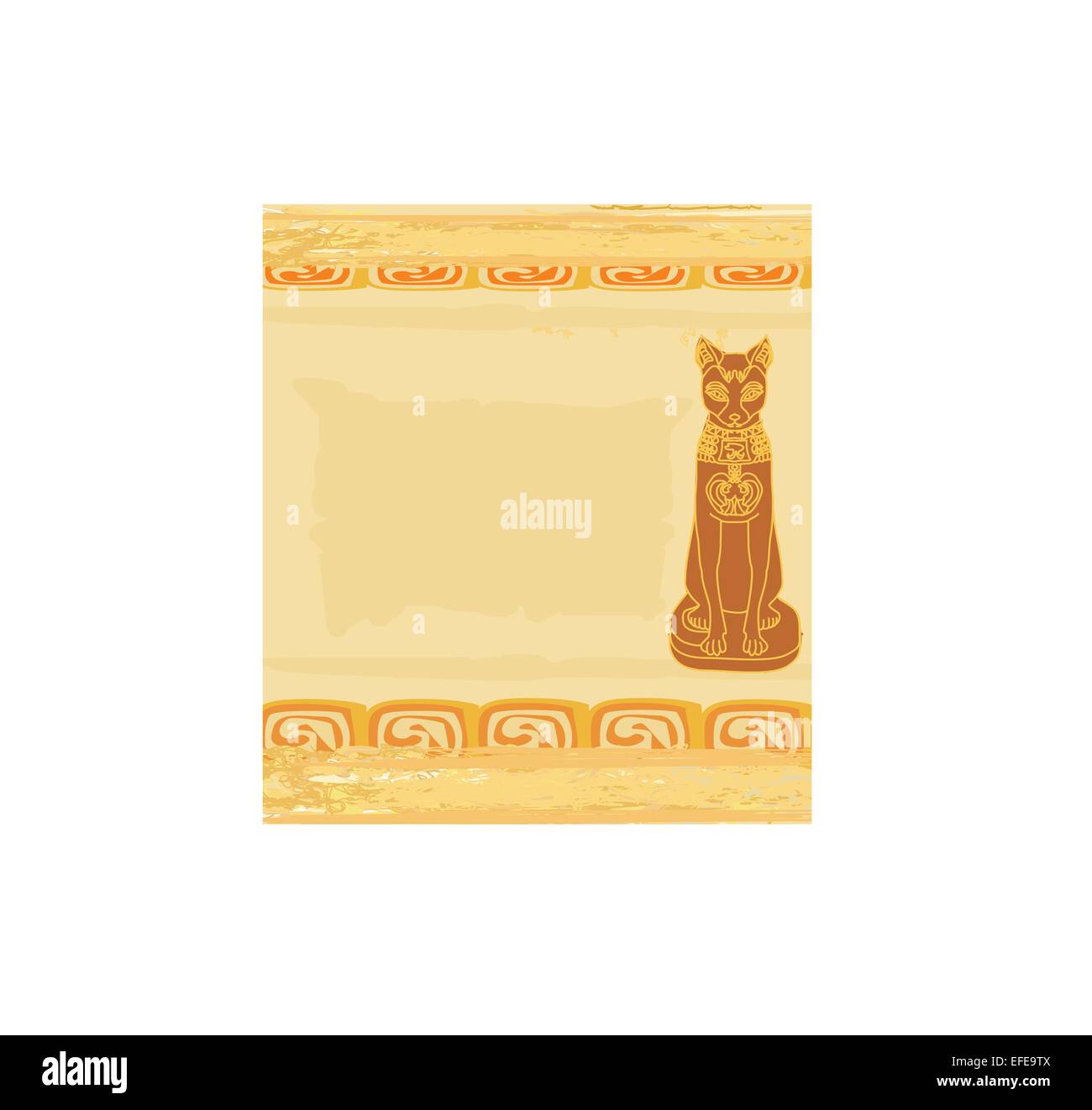 Stylized Egyptian cat card Stock Vector Image & Art - Alamy