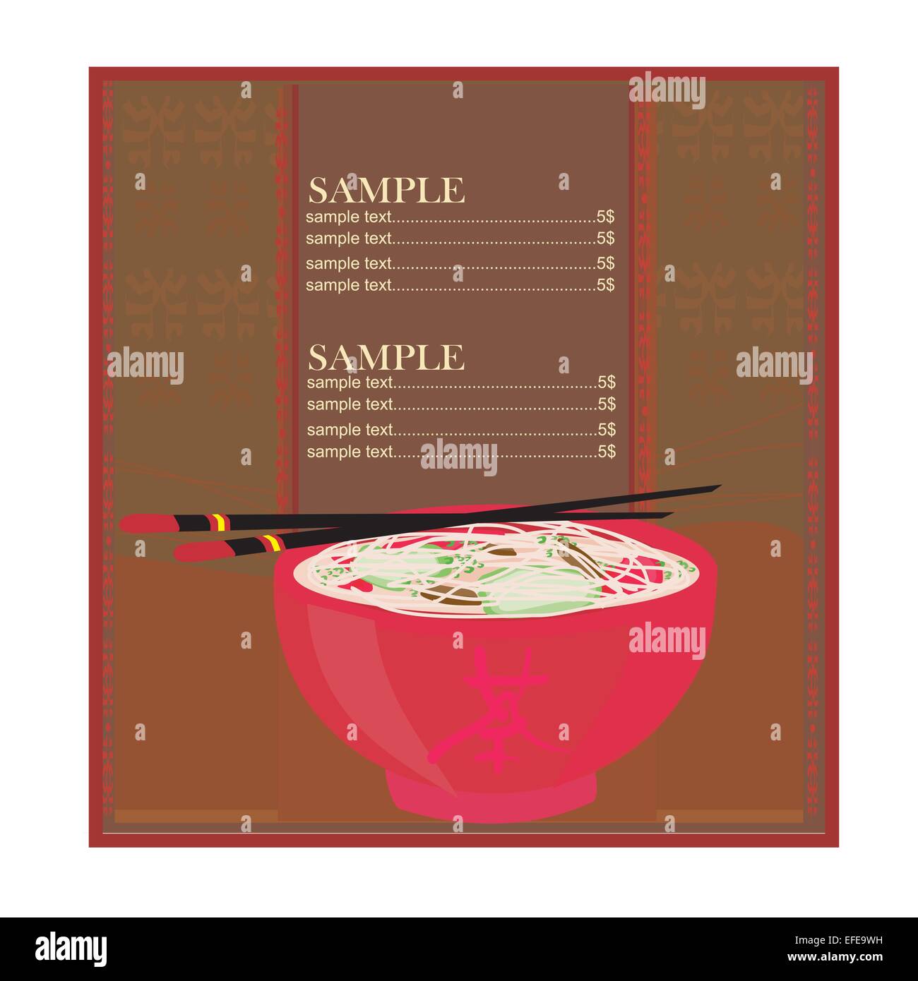 template of asian food menu Stock Vector Image & Art - Alamy