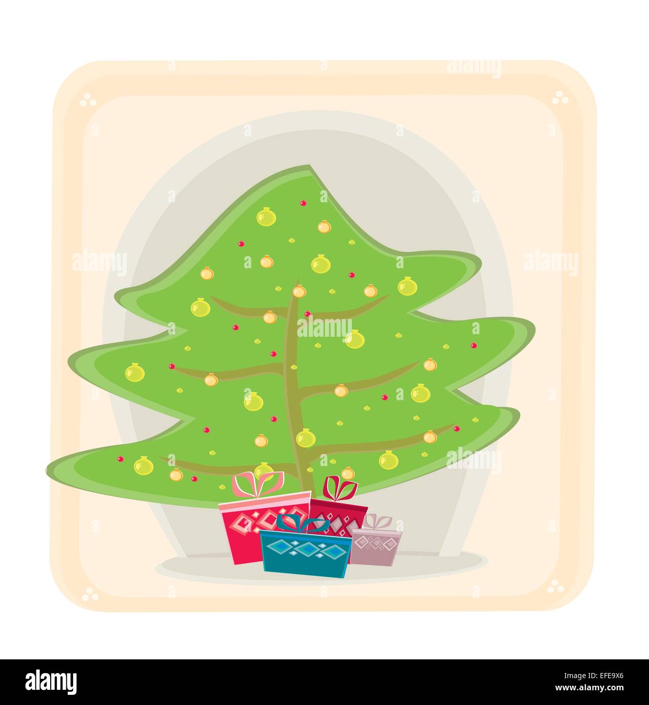 Christmas tree card Stock Vector Image & Art - Alamy