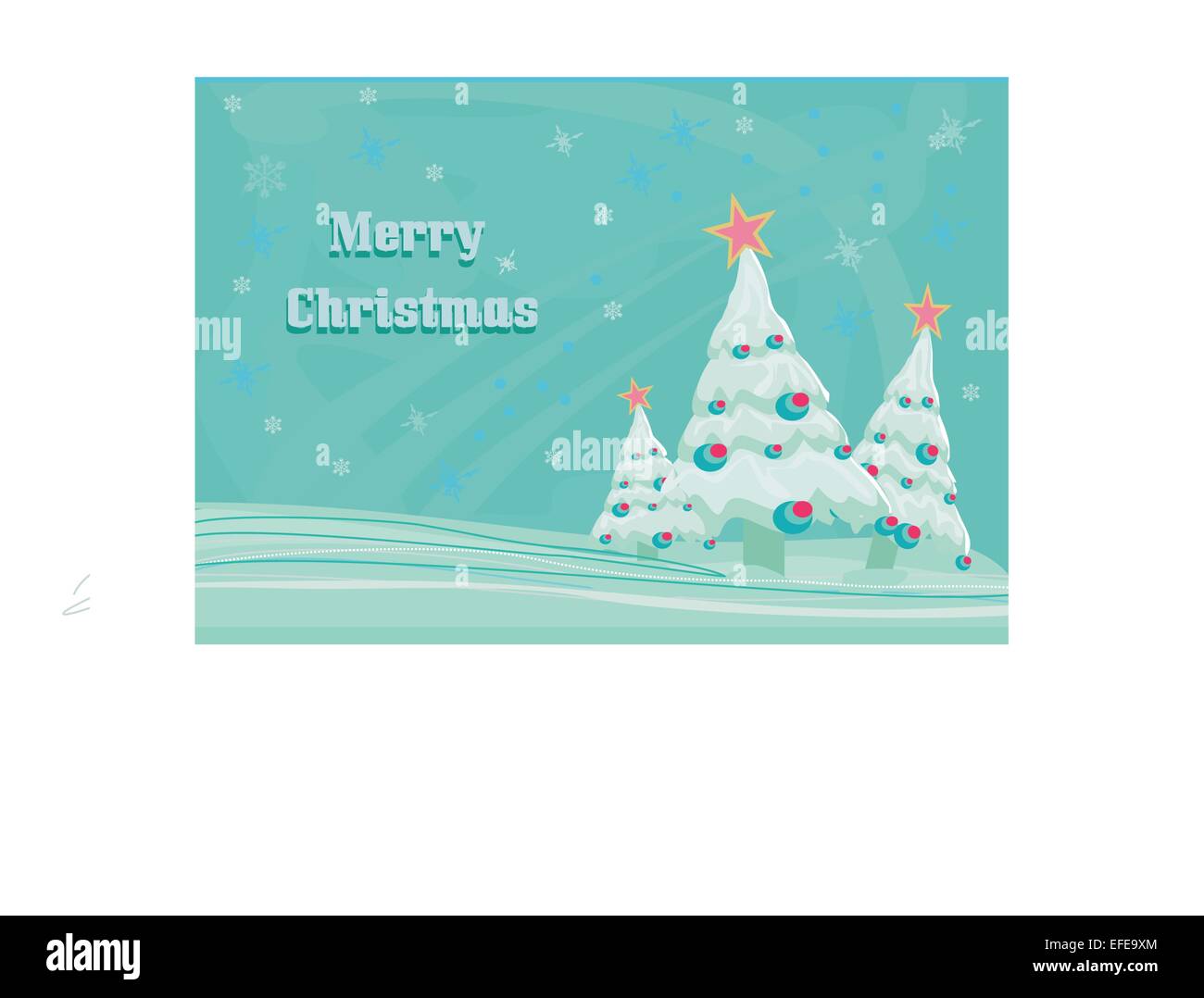 christmas trees in blue Stock Vector Image & Art - Alamy