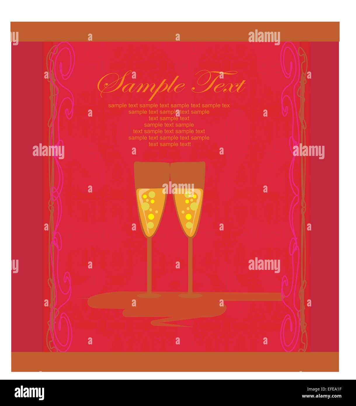 invitation to cocktail party menu or bar card space for text Stock ...