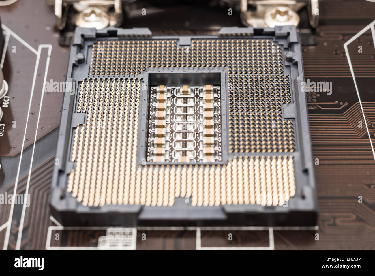 Empty CPU Socket On Computer Motherboard Stock Photo - Alamy