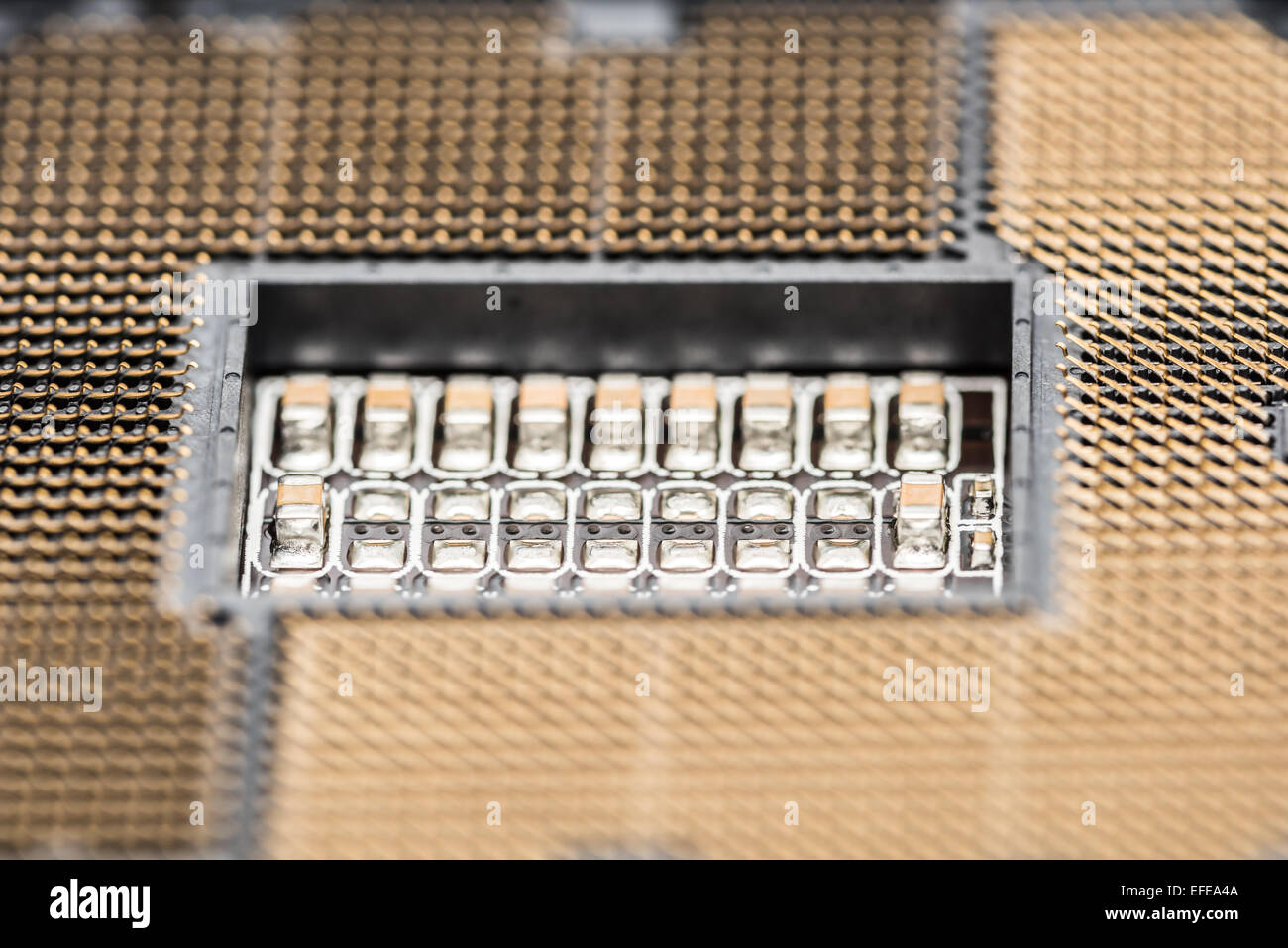 CPU Socket On Computer Motherboard Close Up Stock Photo - Alamy