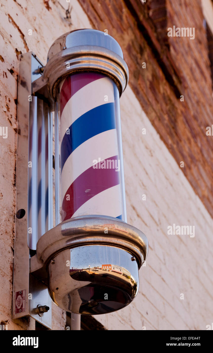 Spinning barbers pole hi-res stock photography and images - Alamy