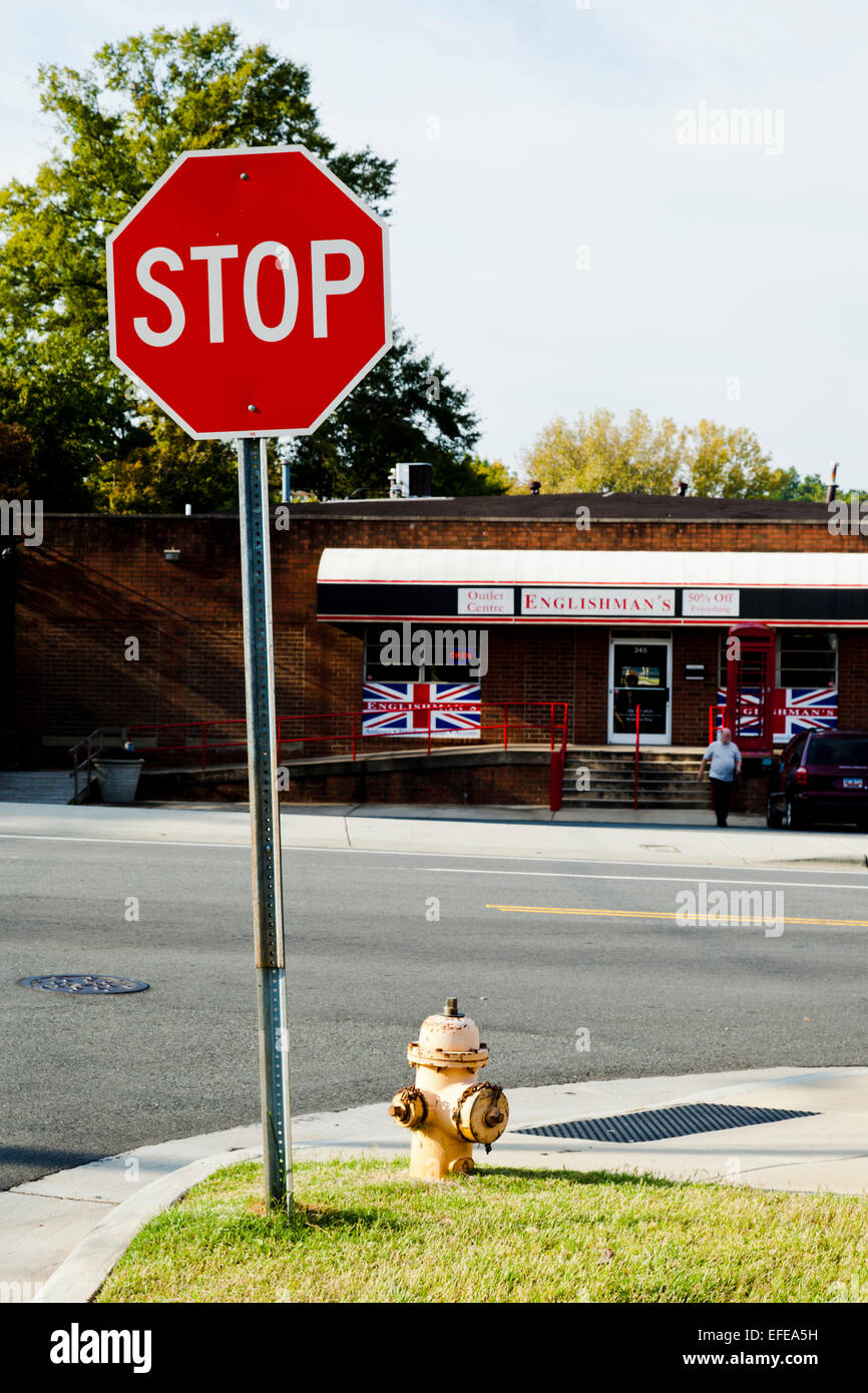 Stop sign on the corner of Pelton Street and Clanton Road, Charlotte ...