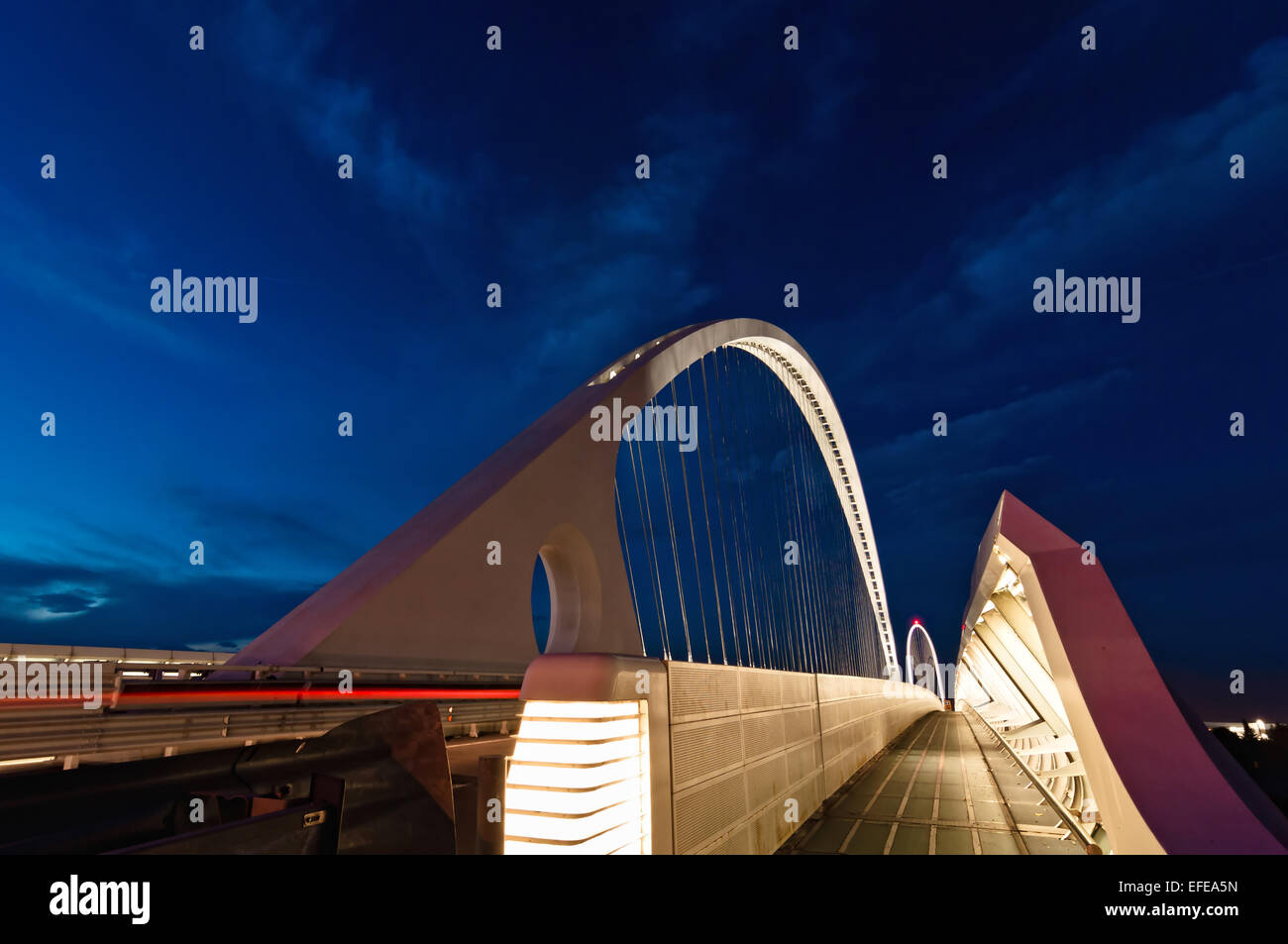 famous bridges complex by architect Santiago Calatrava in Reggio Emilia ...