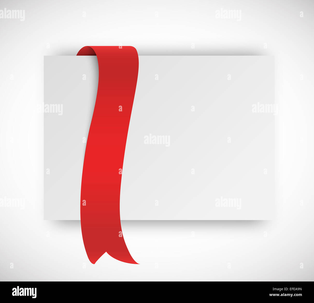 Card with ribbon Stock Photo - Alamy