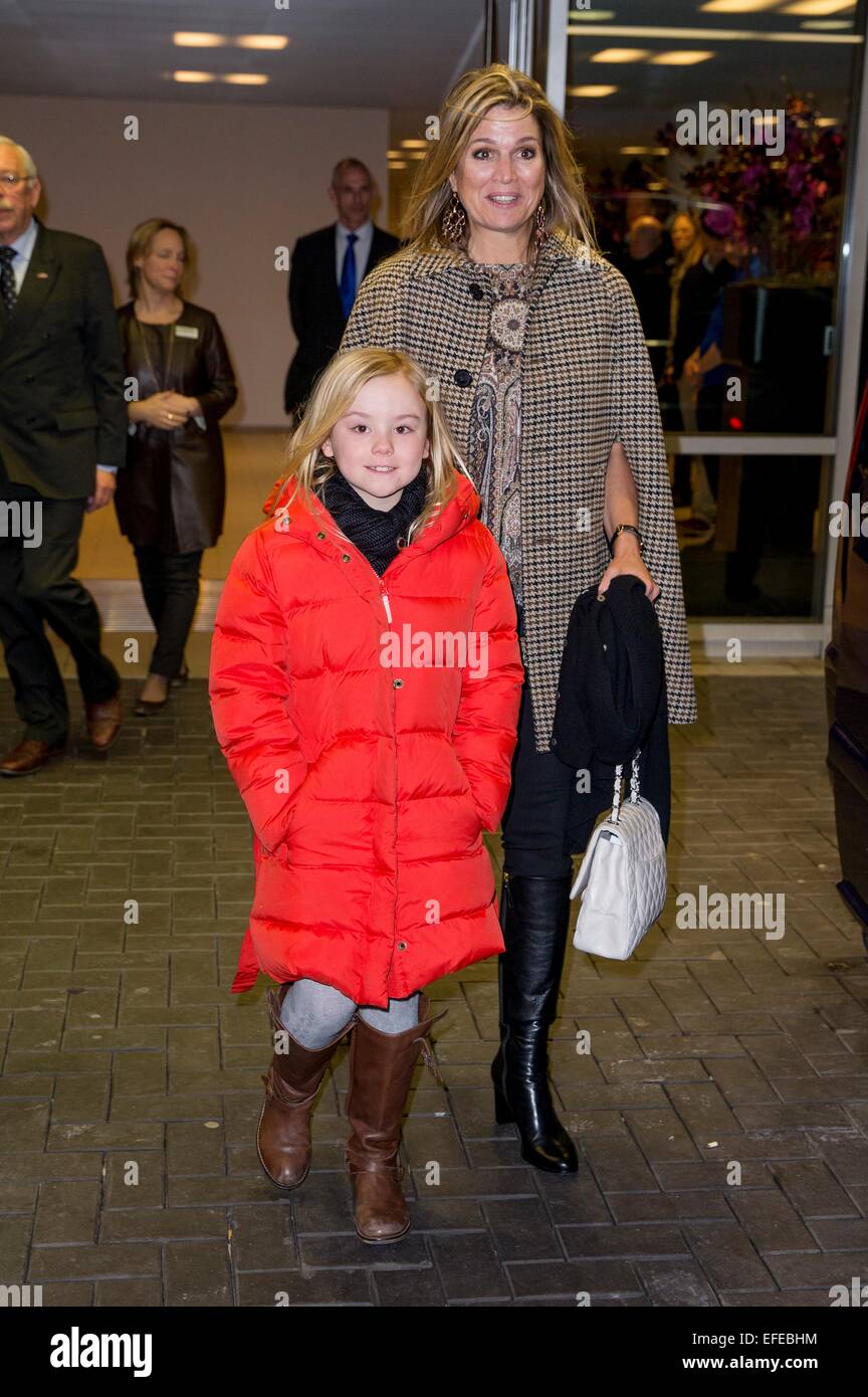 Dutch Queen Maxima (back) and Princess Ariane arrive for the Jumping ...