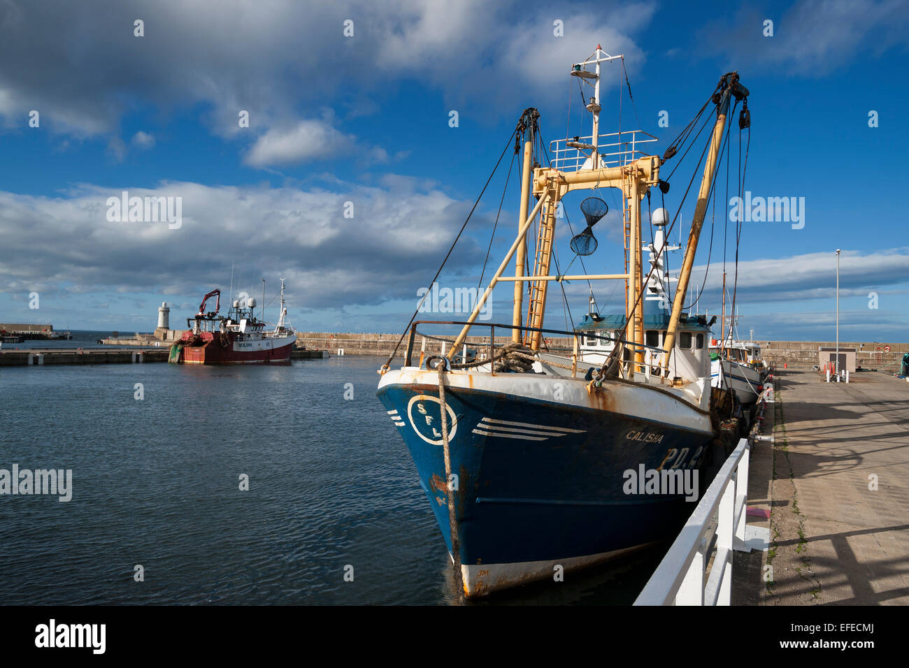 Buckie Harbour, Moray firth, Highland Region scotland Stock Photo - Alamy