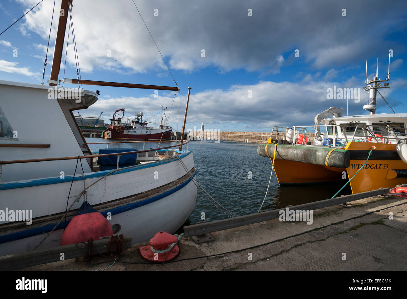 Buckie Harbour, Moray firth, Highland Region scotland Stock Photo - Alamy