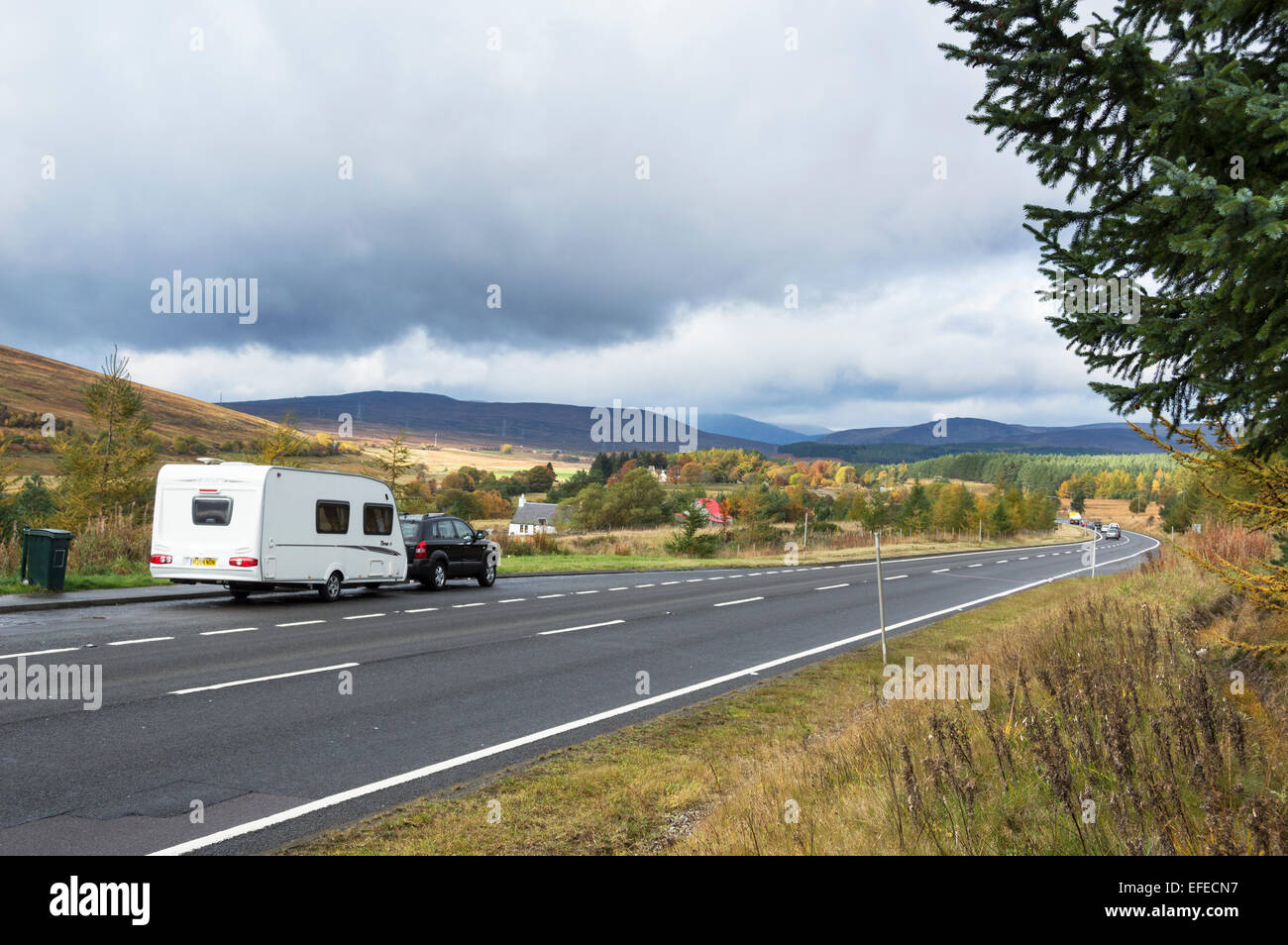 Beside the A9 road at Dalnacardoch, near Blair Atholl, Perth and ...