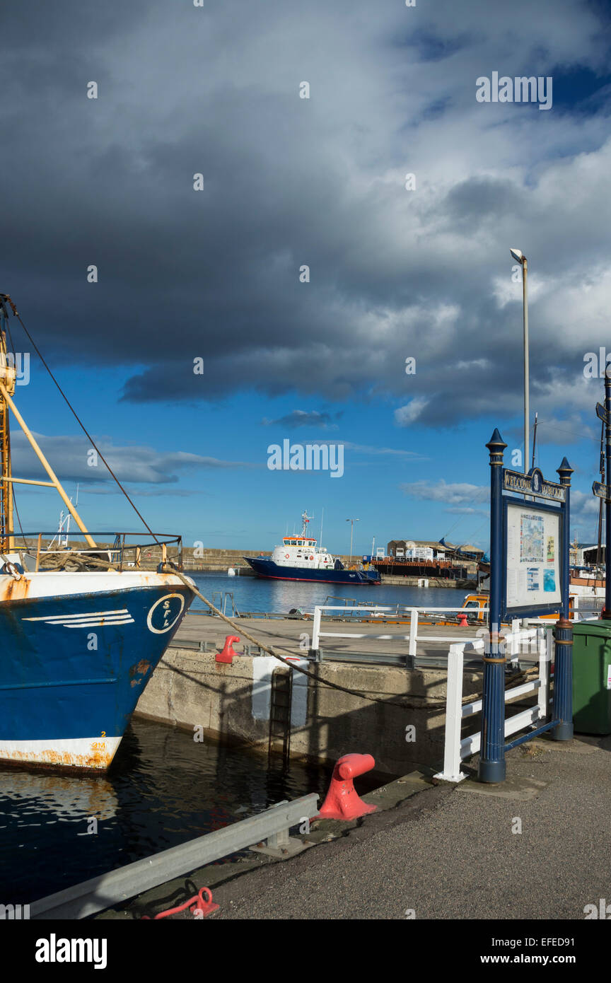 Buckie Harbour, Moray firth, Highland Region scotland Stock Photo - Alamy