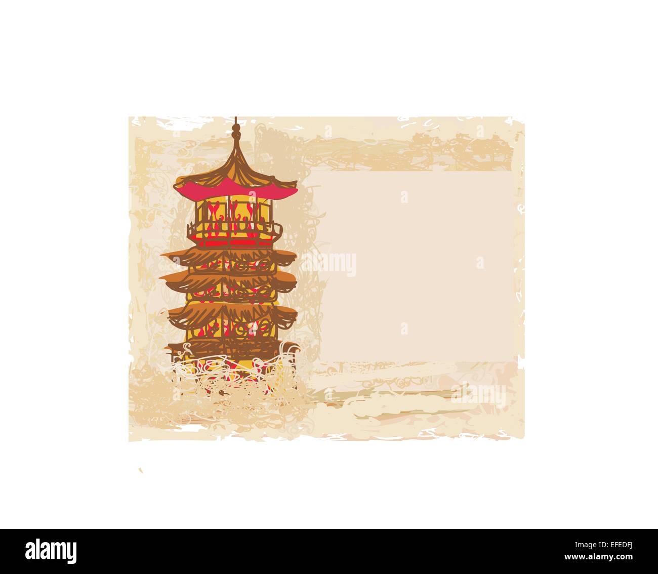 old paper with Chinese old building Stock Vector Image & Art - Alamy