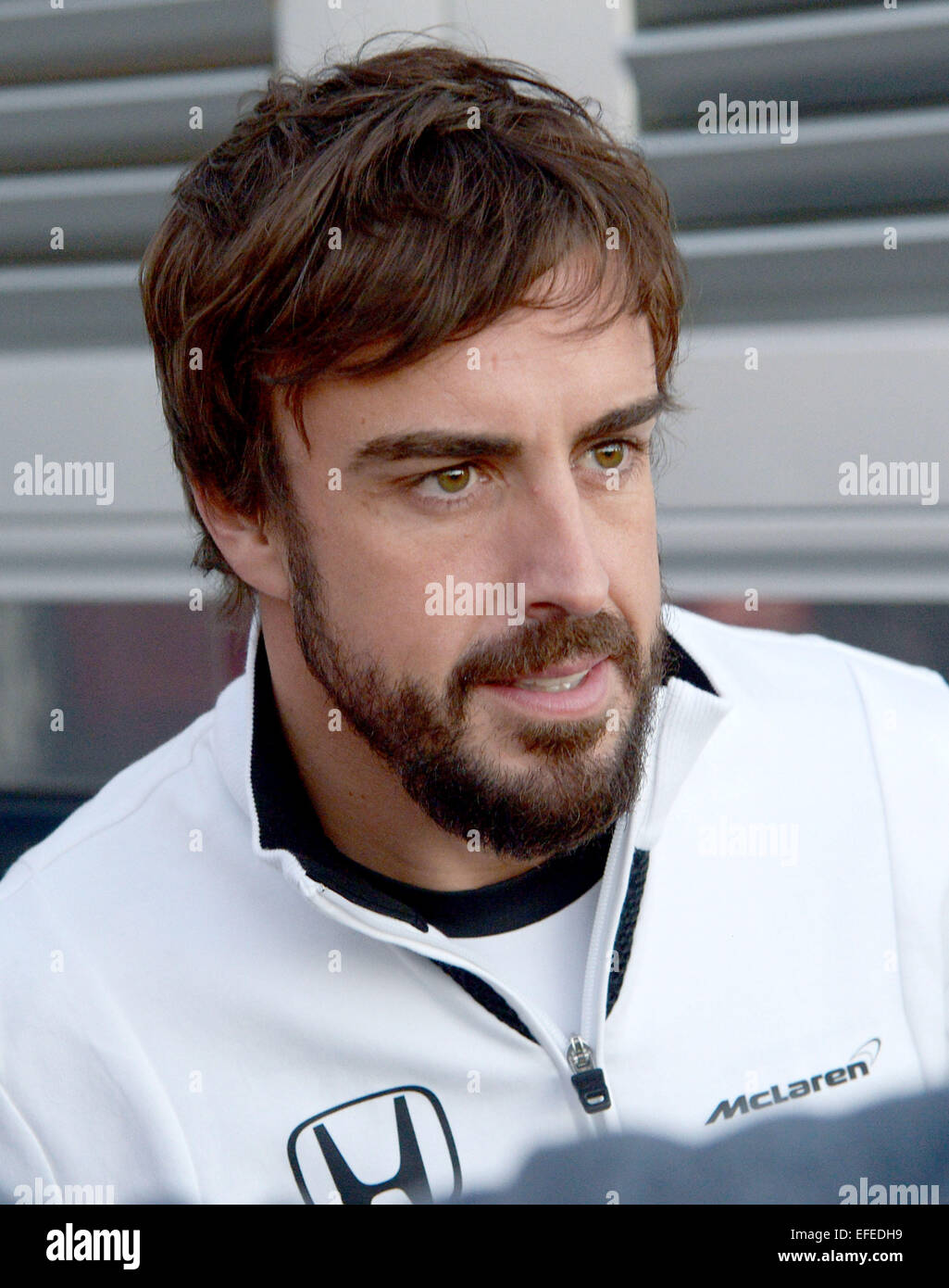 Spanish Formula One driver Fernando Alonso of McLaren Honda walks ...