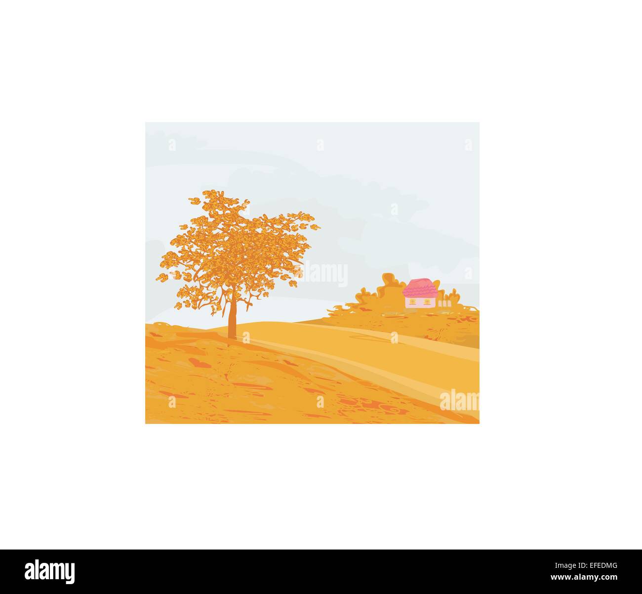 Rural country lane Stock Vector Images - Alamy