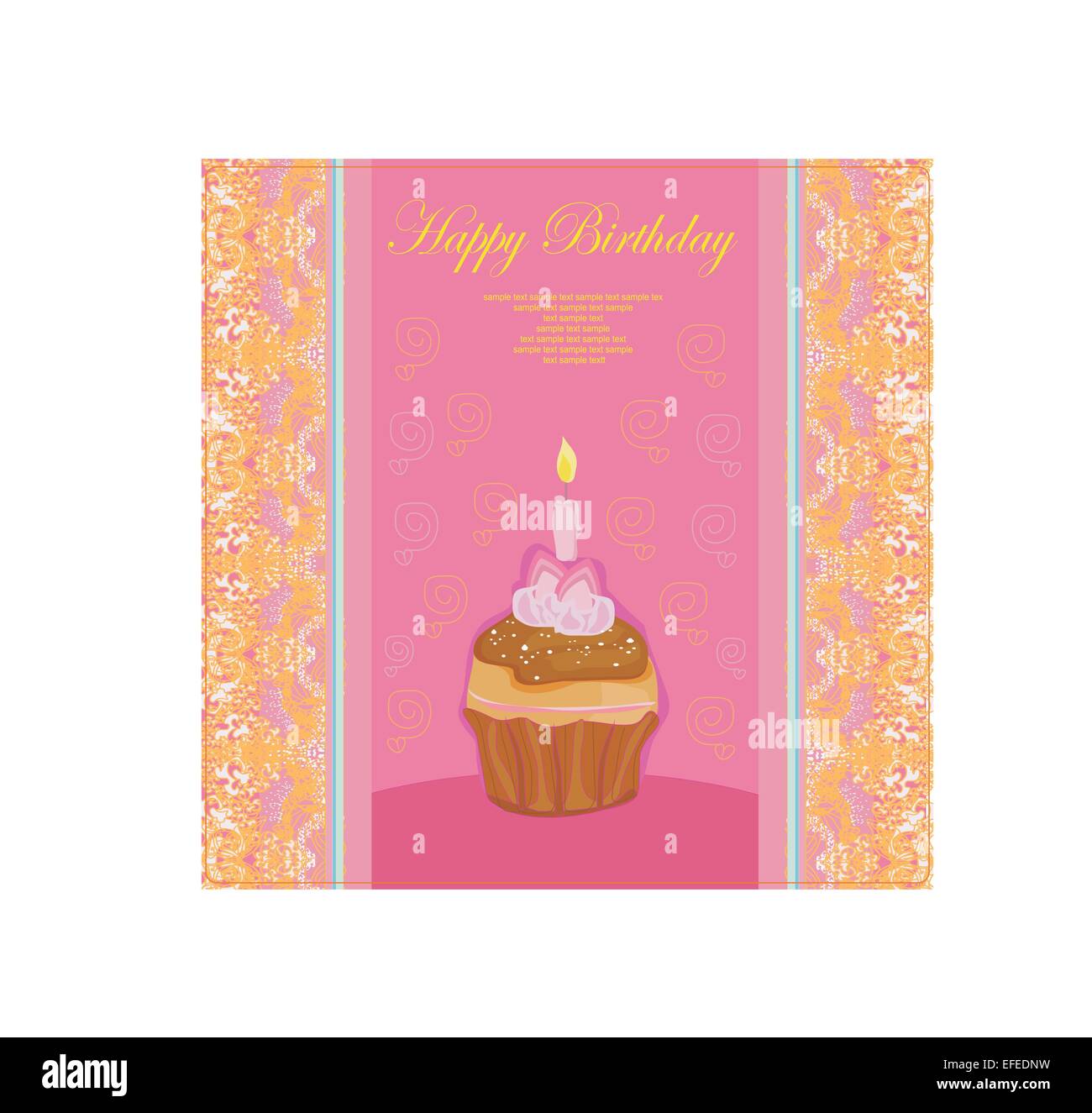 Happy Birthday Card Stock Vector Image & Art - Alamy