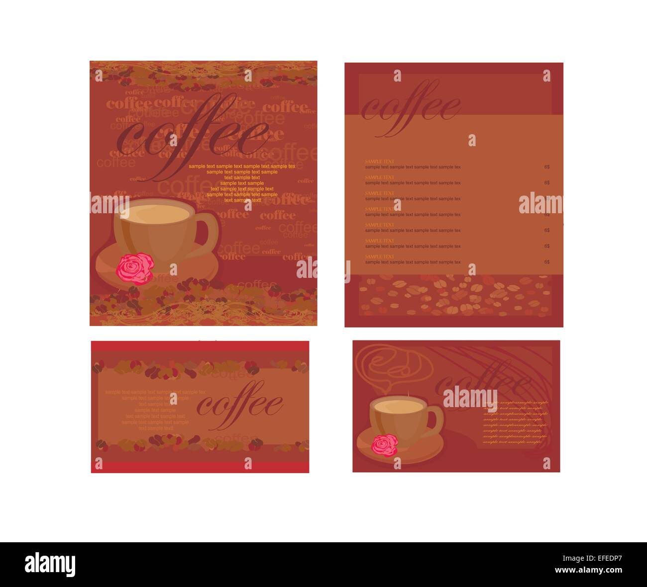 menu coffee shop set Stock Vector Image & Art - Alamy
