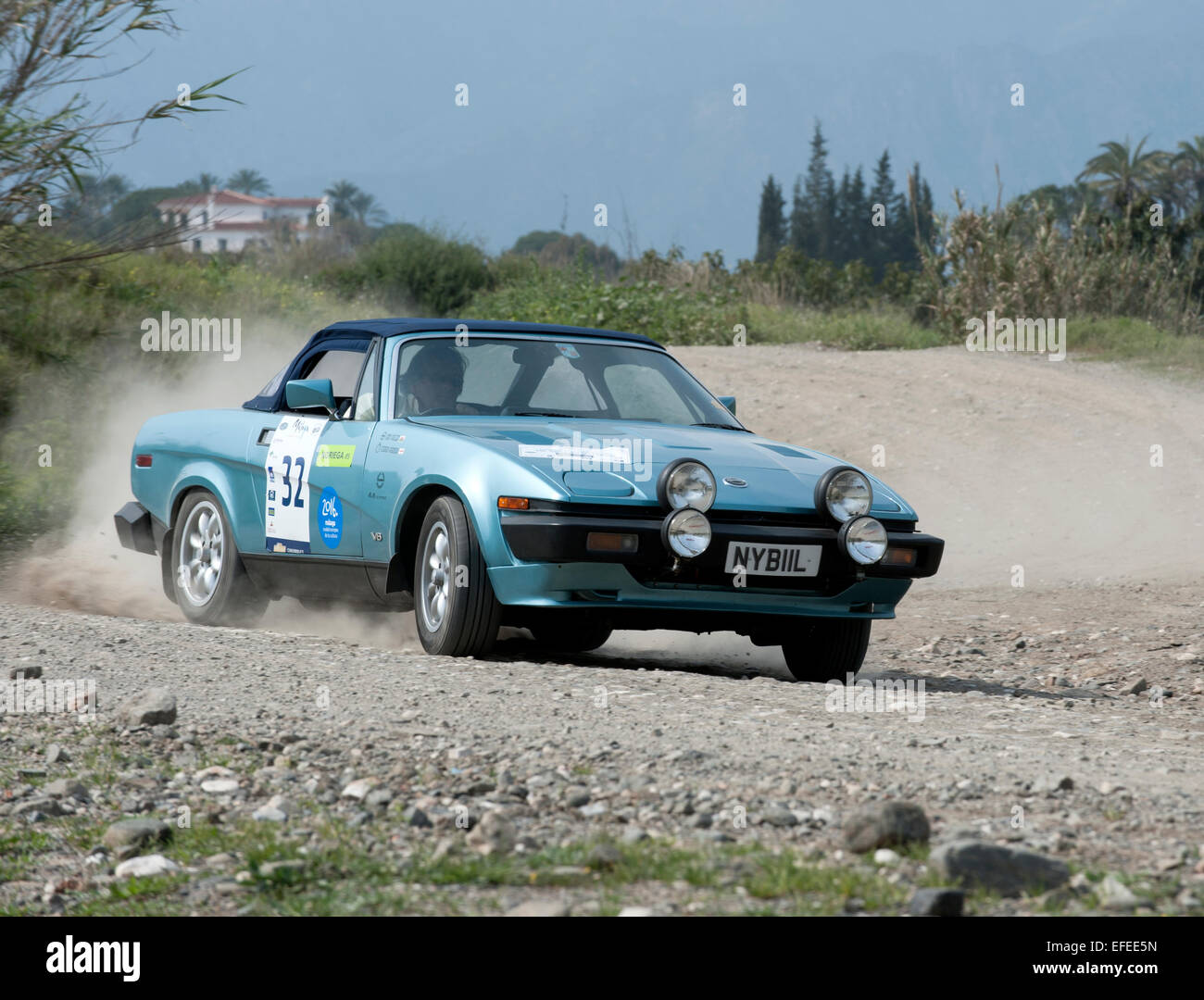 Triumph TR8 rally prepared classic sports car Stock Photo - Alamy