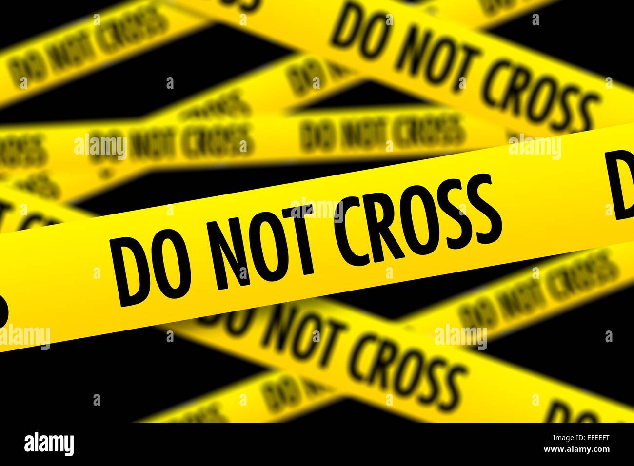 Do Not Cross Police Yellow Warning Tape. Yellow Tapes on Black Solid ...