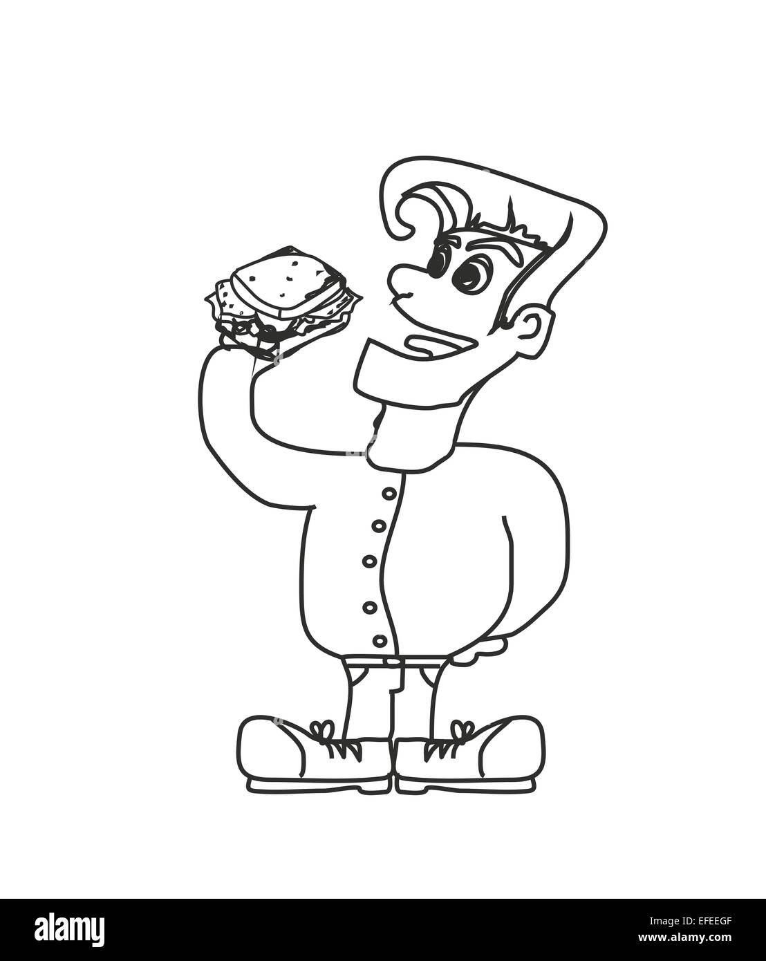 Boy eating junk food Cut Out Stock Images & Pictures - Alamy