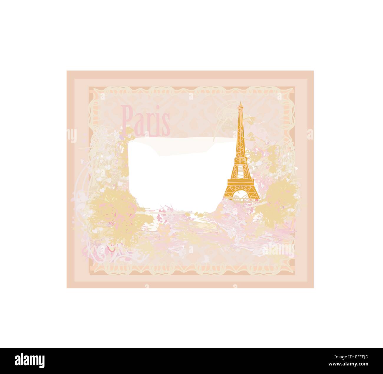 Eiffel tower artistic background paris france card hi-res stock ...
