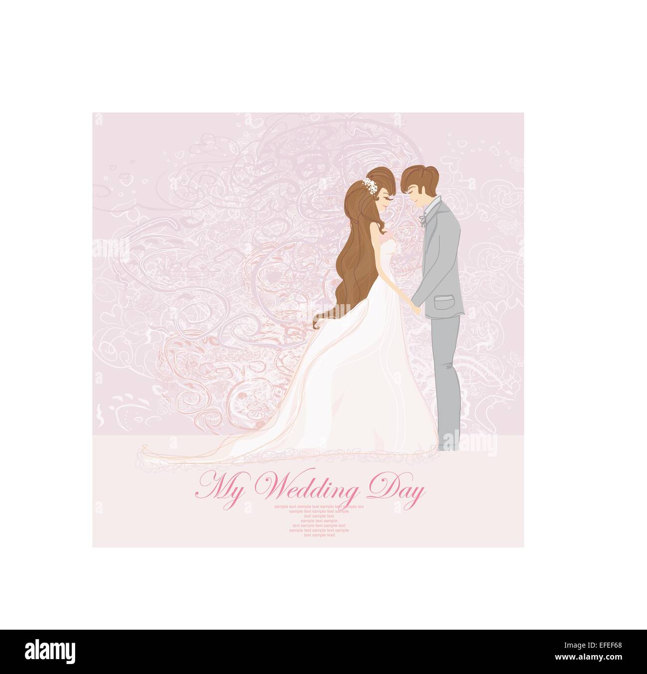 wedding dancing couple background - invitation card Stock Vector Image ...