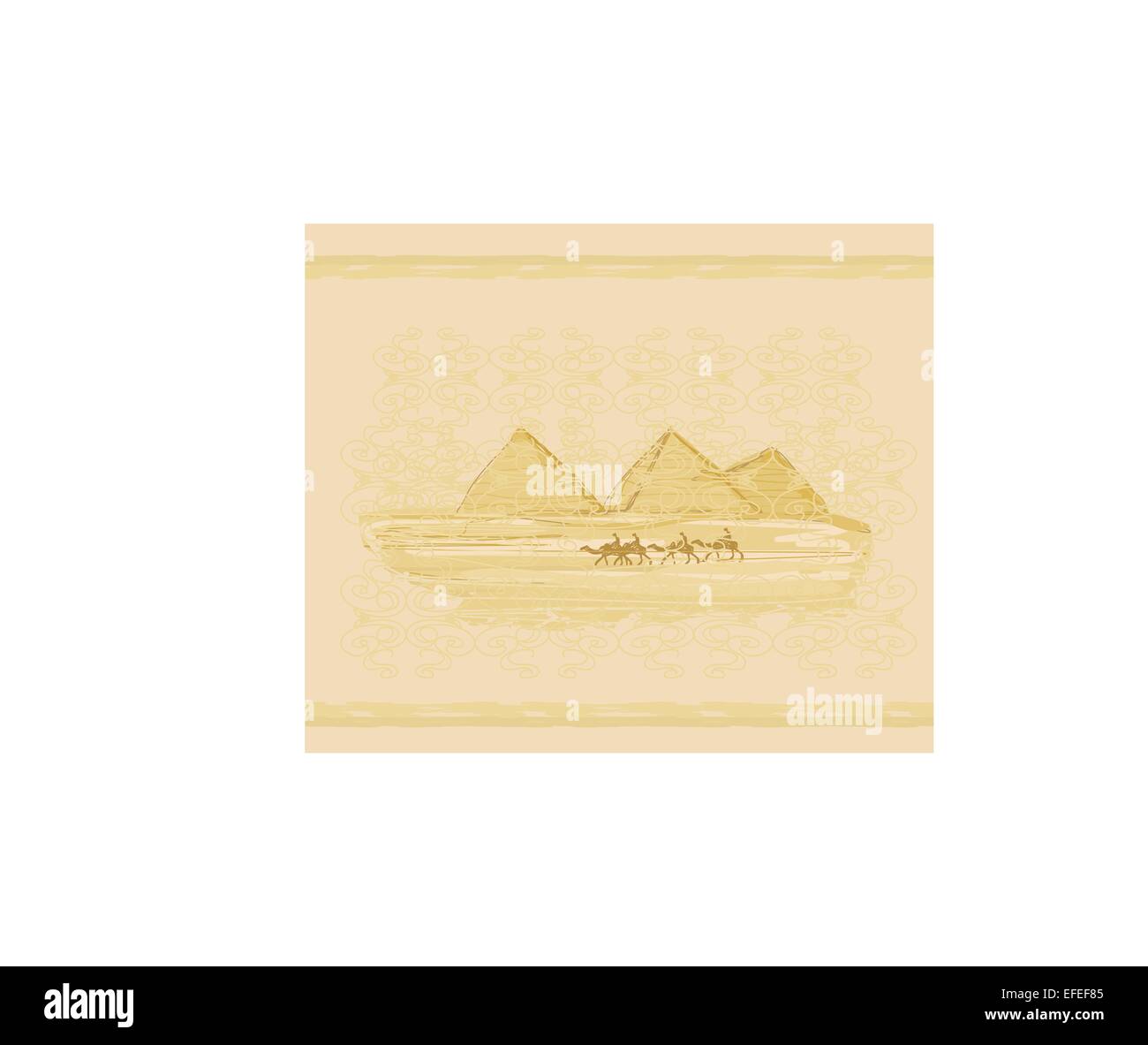 old paper with pyramids giza Stock Vector Image & Art - Alamy