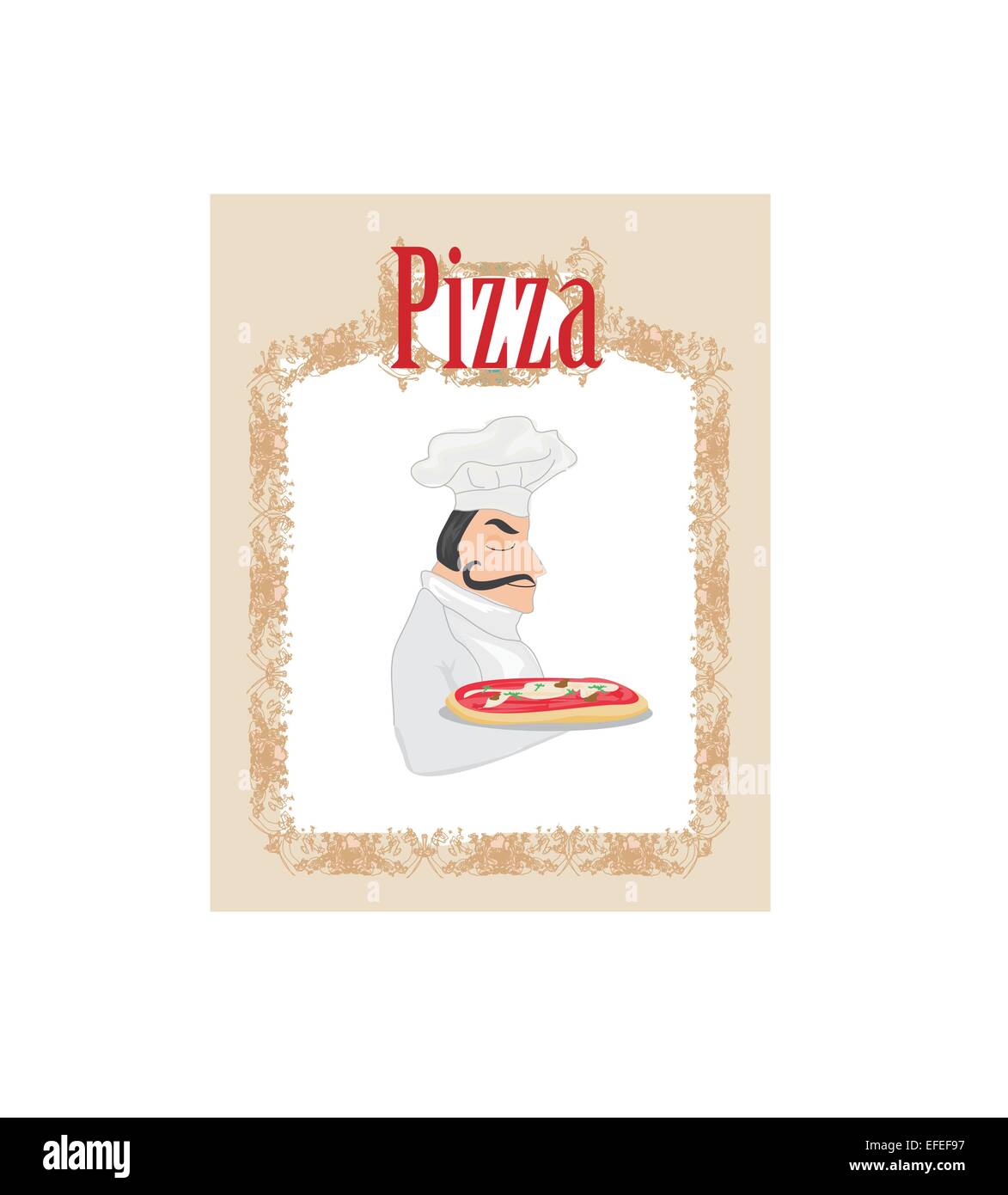 Pizza Menu with chef Template Stock Vector Image & Art - Alamy