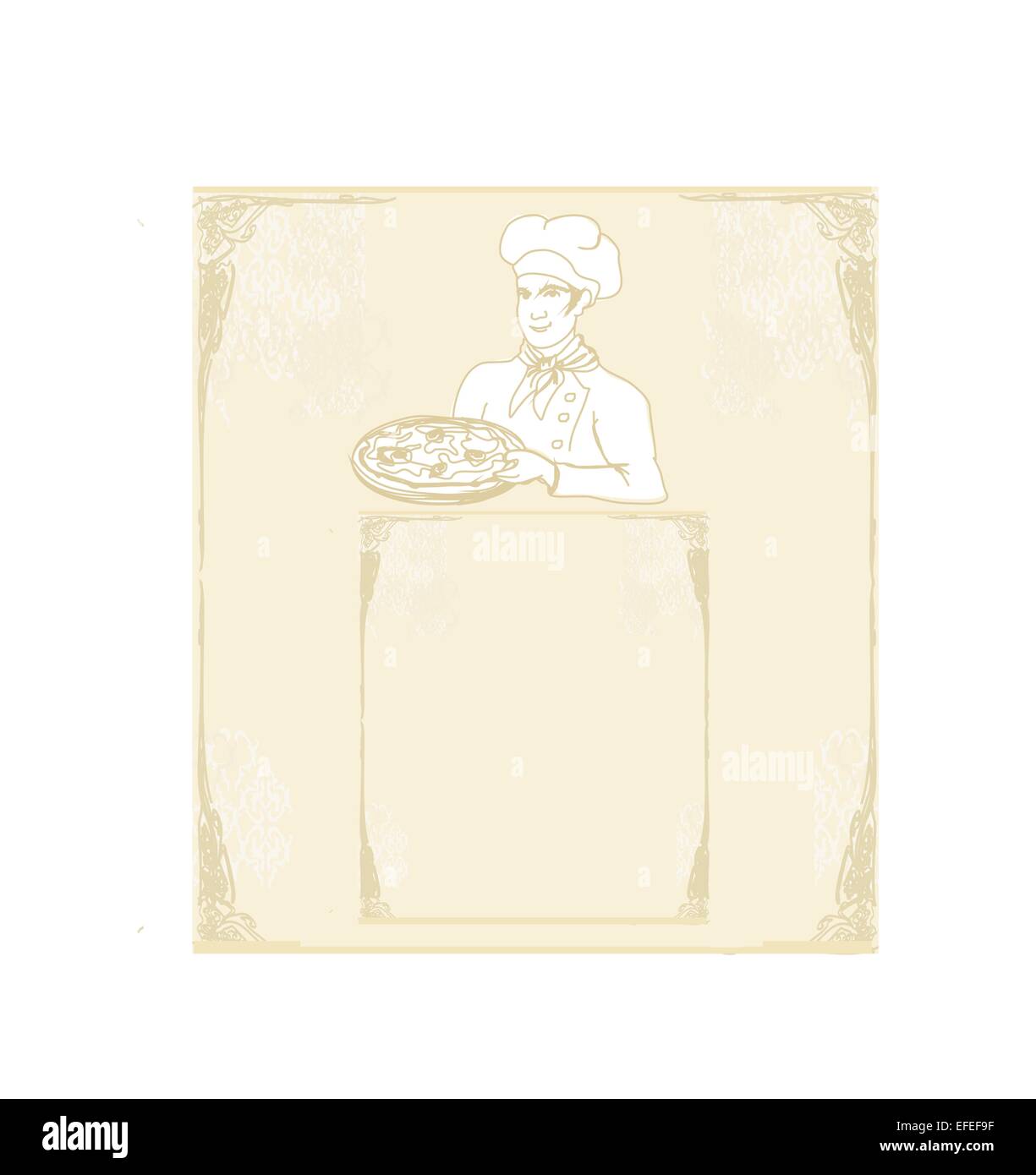 Pizza Menu with chef Template Stock Vector Image & Art - Alamy