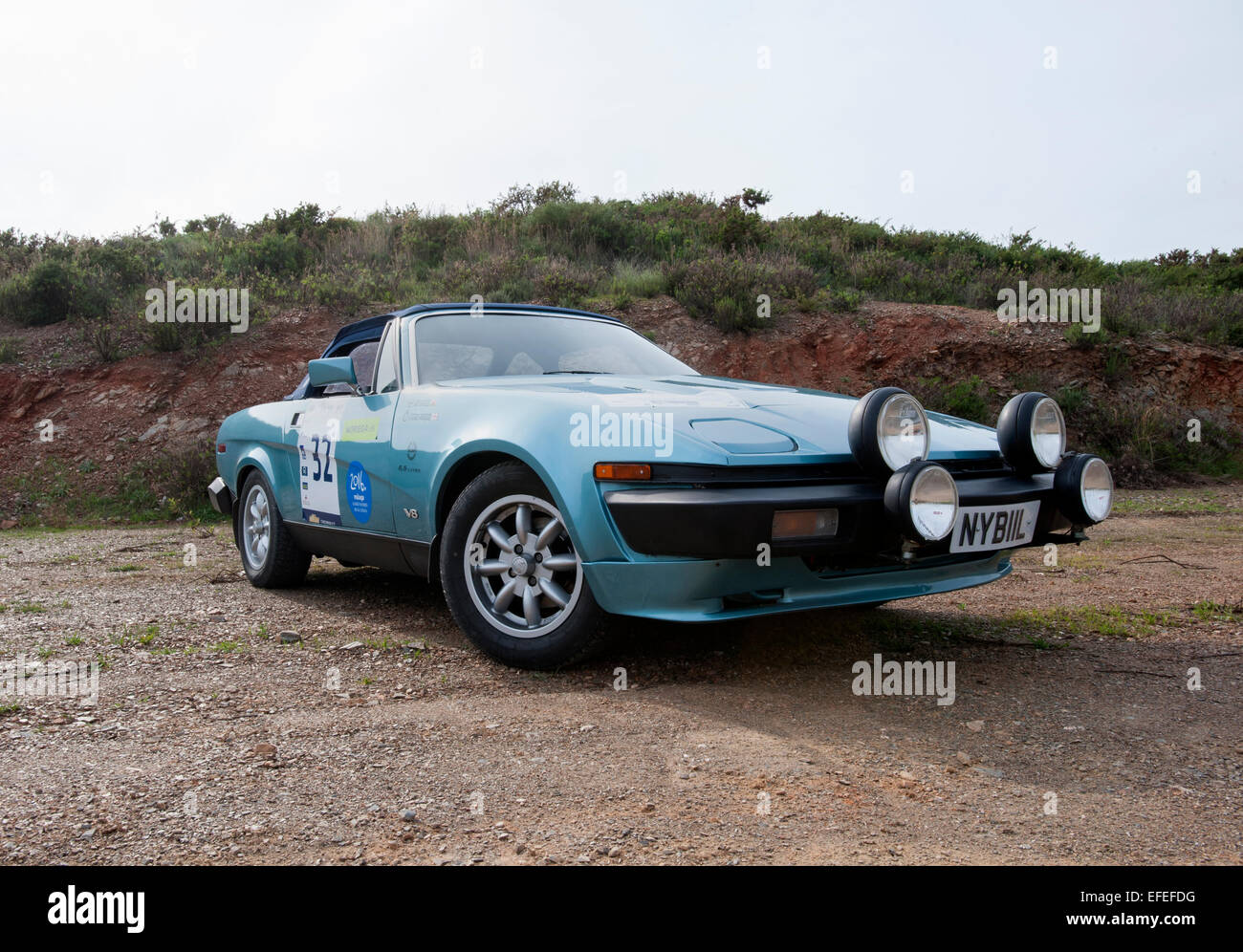 Triumph TR8 rally prepared classic sports car Stock Photo - Alamy