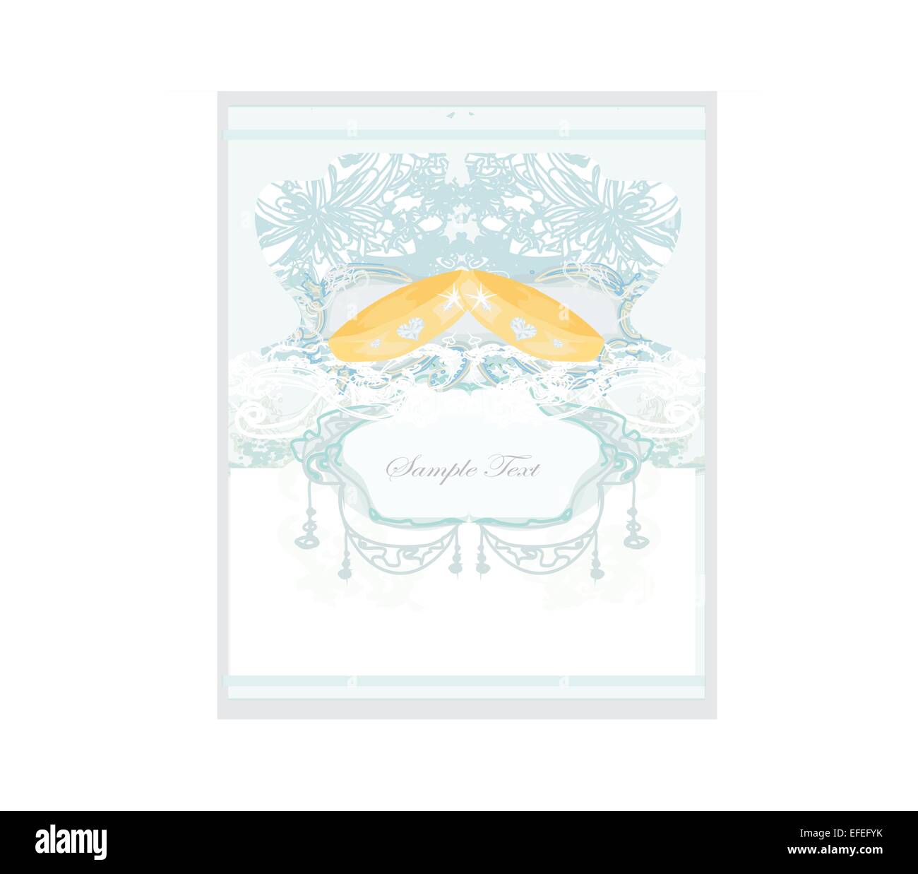 wedding Invitation card with rings Stock Vector Image & Art - Alamy