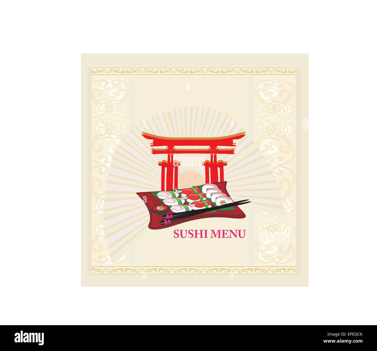 template of traditional Japanese food menu Stock Vector Image & Art - Alamy