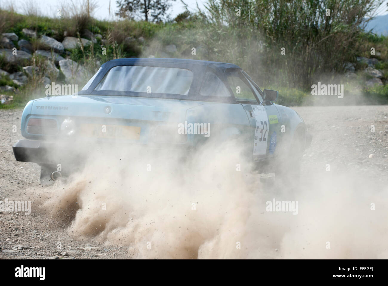 Triumph TR8 rally prepared classic sports car Stock Photo - Alamy