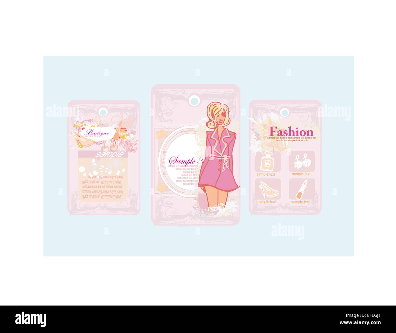 Price Tags With Fashion Girls vector set Stock Vector Image & Art - Alamy