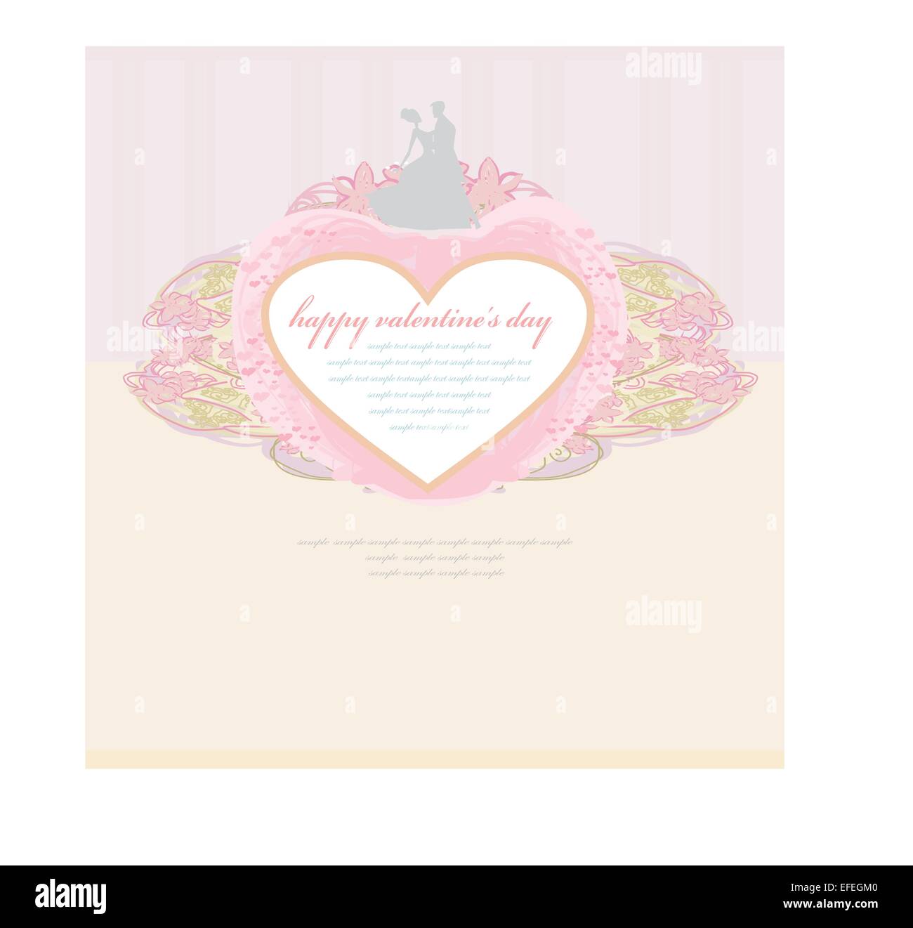 Ballroom wedding couple dancers - invitation Stock Vector Image & Art ...