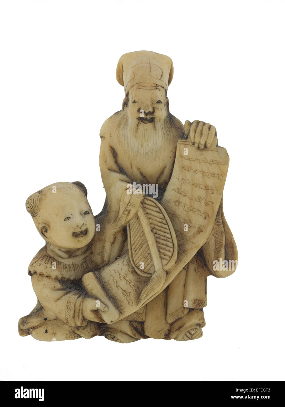 Chinese ivory carved figurine Stock Photo - Alamy
