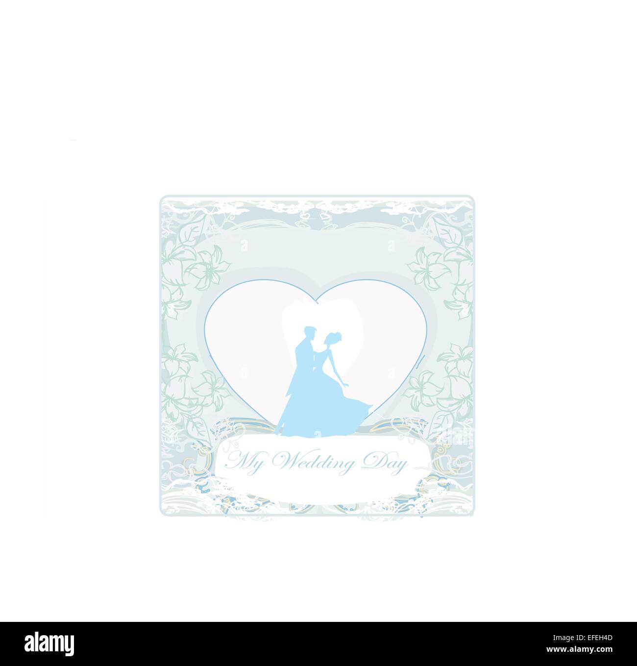 Ballroom wedding couple dancers - invitation card Stock Vector Image ...