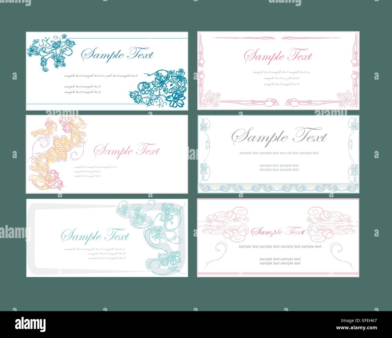 Set of various business cards Stock Vector Image & Art - Alamy