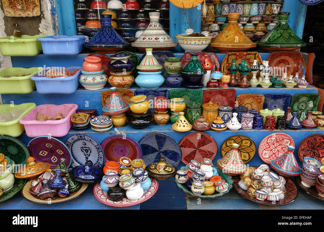 Colorful shop front in Essaouira Morocco Stock Photo - Alamy