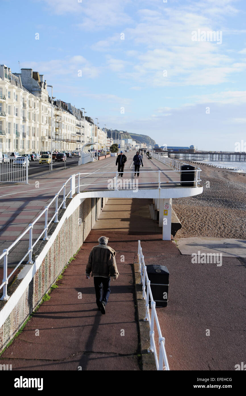 Hastings East Sussex UK - Hastings and St Leonards seafront Stock Photo ...