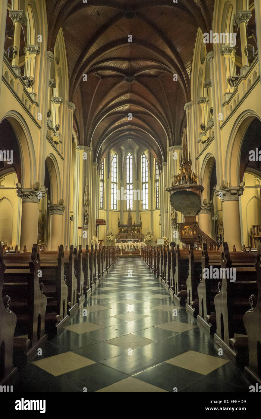 Inside Jakarta cathedral Stock Photo - Alamy