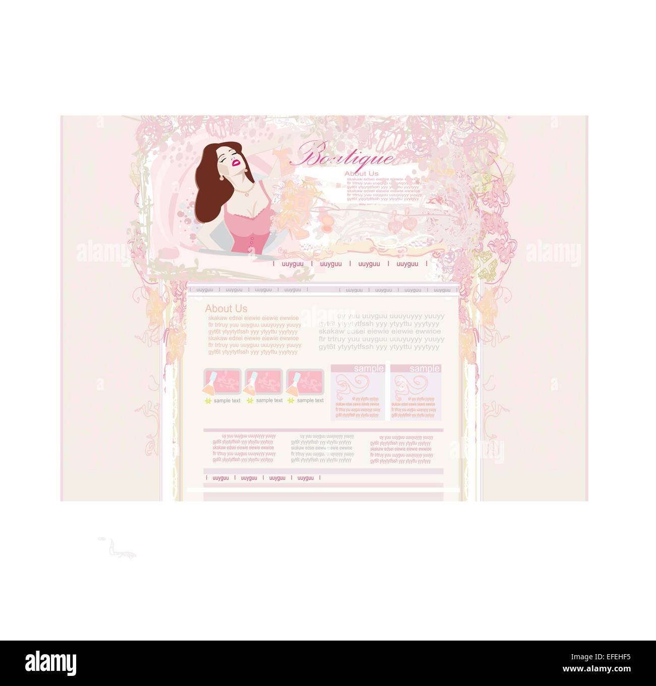 Fashion shopping Website template Stock Vector Image & Art - Alamy